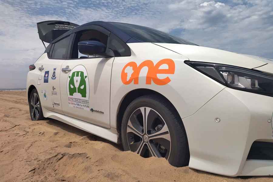 Nissan Leaf excursion to Swakopmund - Electric Vehicles Namibia